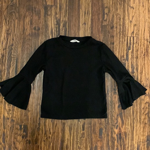 SHEIN | Shirts & Tops | Shein Girls Bell Sleeve Ribknit Tee 7y | Poshmark